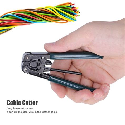 เครื่องมืองานโลหะอุปกรณ์ทำมือคีมตัดสายไฟสายปลอกไฟเบอร์ออปติกสายคีมตัดลวดเครื่องมือช่างไฟฟ้าสกรู