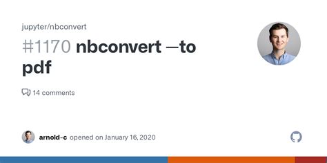 Nbconvert To Pdf · Issue 1170 · Jupyternbconvert · Github