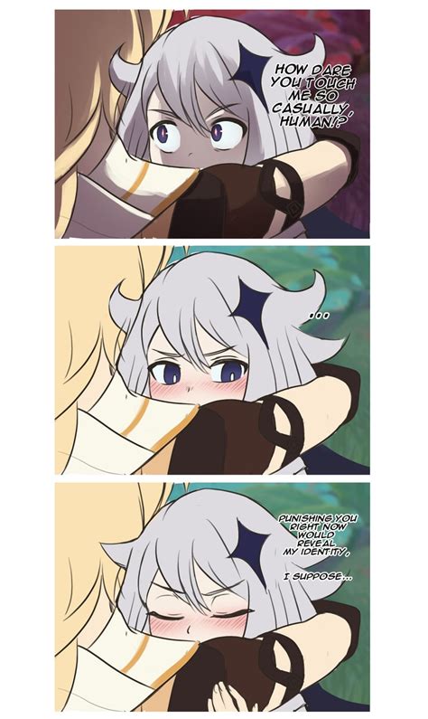 Aether And Paimon Genshin Impact Drawn By Luizhtx Danbooru