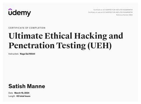 Satish Manne On Linkedin Udemy Course Completion Certificate