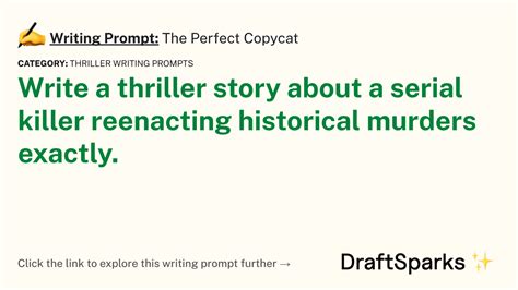 Writing Prompt The Perfect Copycat • Draftsparks Writing Prompt The Perfect Copycat • Draftsparks