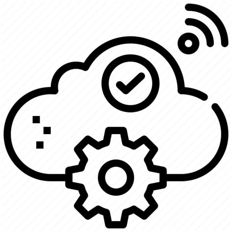 Cloud Database Storage Data Setting Security Signal Icon