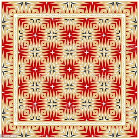 기하학적 장식 요소입니다 추상적인 배경입니다 인쇄 직물 Papper 실크 목 스카프 스카프 디자인에 대 한 패턴 디자인 스타일 벡터 일러스트입니다 0명에 대한 스톡 벡터