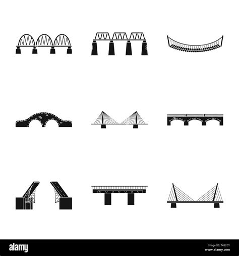 Vector Design Of Construct And Side Icon Set Of Construct And Bridge