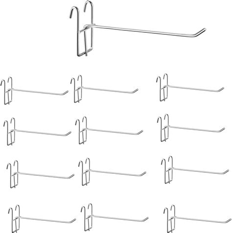 Qotang 30 Pcs Gridwall Hooks 4 Inch Hooks For Grid Wall Panel Metal Display
