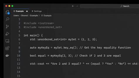 basic example of c function std unordered map key eq