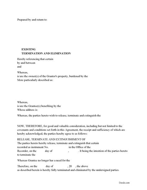 Oklahoma Termination Of Easement