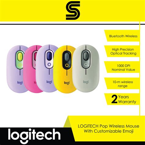 Logitech Pop Wireless Mouse With Customizable Emoji Shopee Malaysia