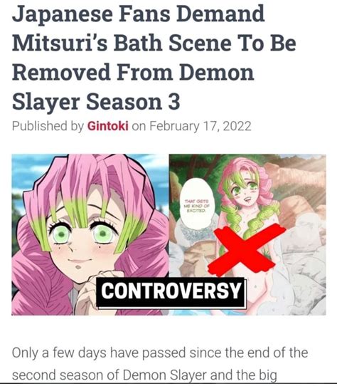 Japanese Fans Demand Mitsuris Bath Scene To Be Removed From Demon