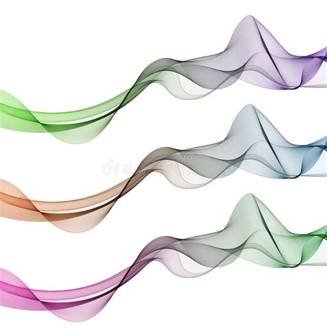 Abstract Set Of Colored Waves Vector Design Element Eps 10 Stock Illustration Illustration