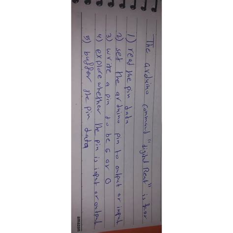 Solved The Arduino Command Digital Reat Is For I Read The