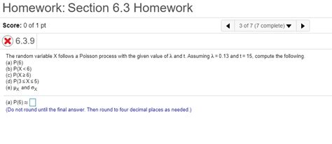 Solved Homework Section 6 3 Homework Score 0 Of 1 Pt 3 Of