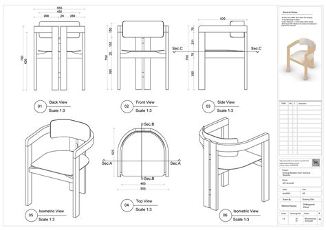 Technical Furniture Drawings Behance