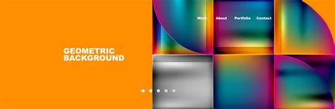 Circle Triangle Geometric Web Site Page Template Vector Image