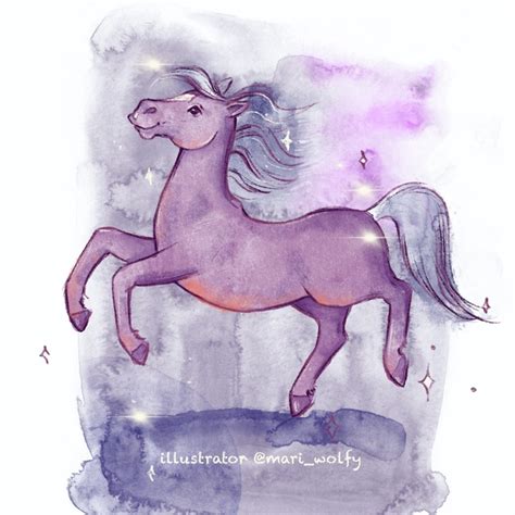 Иллюстрация Любимая лошадь в стиле 2d детский