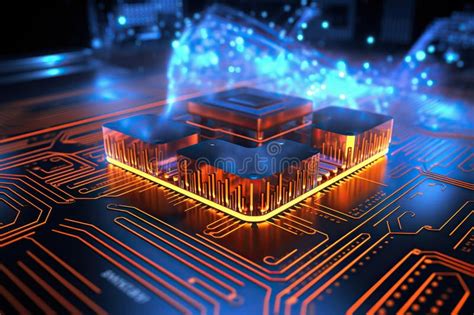 Generative Ai On Theme Of Beautiful Surface Microchip For Design Natural Abstract Background