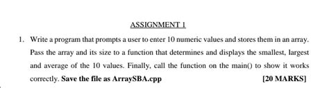 solved 1 write a program that prompts a user to enter 10