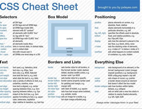 Pin By Rocky Horror On Website Design Css Cheat Sheet Web Design Tips Web Development Design