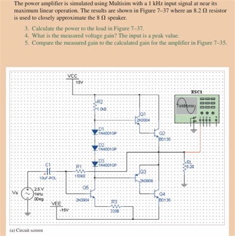 solved the power amplifier is simulated using multisim with