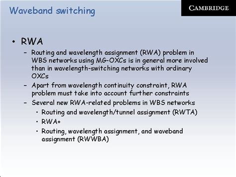 Waveband Switching Waveband Switching Wbs In Gmpls Networks