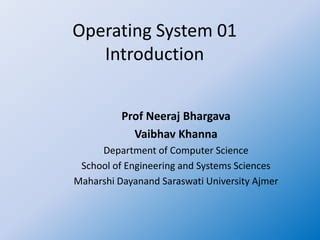 Operating System 01 Introduction PPTX
