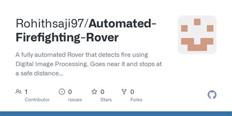 Github Rohithsaji97automated Firefighting Rover A Fully Automated Rover That Detects Fire