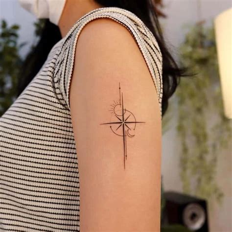Minimalist Compass Tattoo