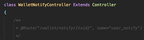 wallet notify using a php routing system