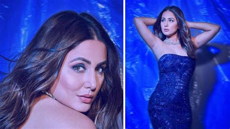 Hina Khan Flaunts Hourglass Figure In Strapless Body Hugging Gown See