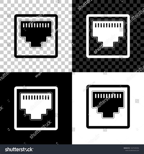Network Port Cable Socket Icon Isolated Stock Vector Royalty Free 1427545352 Shutterstock