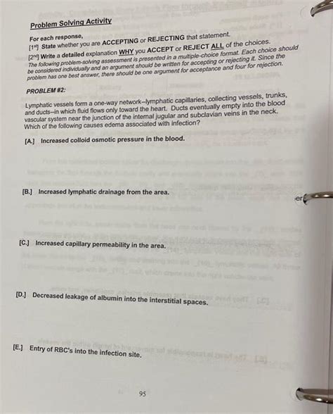 Solved Problem Solving Activity For Each Response 115