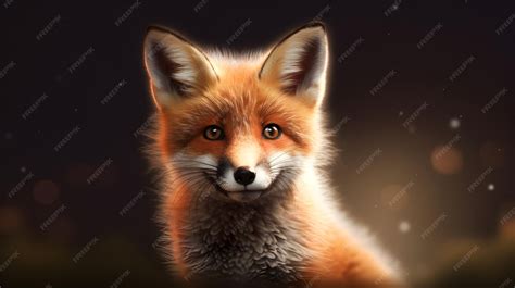 Premium Photo Portrait Of The Cutest Red Fox Ever Fluffy