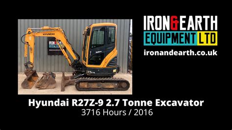 2016 Hyundai R27z 9 27 Tonne Excavator Youtube