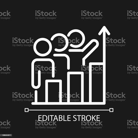 어두운 테마를 위한 진행 모니터링 픽셀 완벽한 흰색 선형 아이콘 감시에 대한 스톡 벡터 아트 및 기타 이미지 감시 개념 개선 Istock