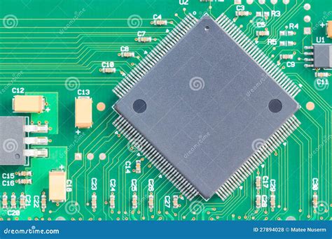 Surface Mount Technology SMT Microchip Royalty Free Stock Photos Image