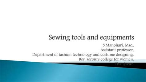 Sewing Tools And Equipment Module 2pptx
