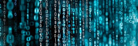 digital rain abstract background of falling binary code in cyberspace representing data flow