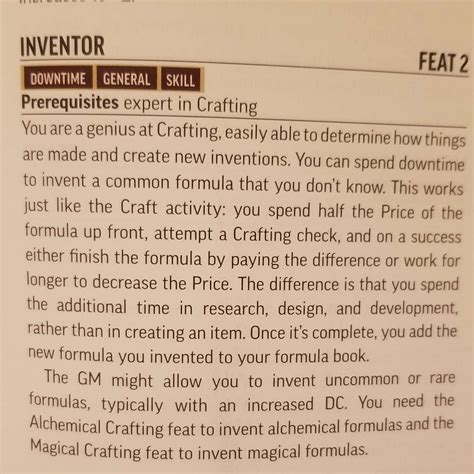 Is The Inventor Feat Worth It In The Remaster R Pathfinder2e