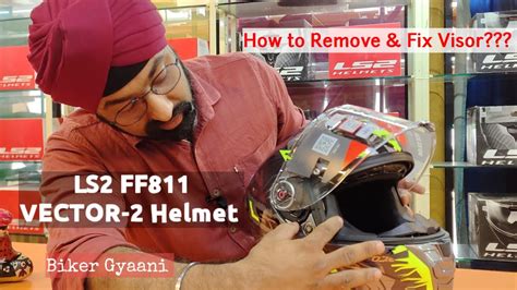 How To Remove And Fix Visor On Ls2 Ff811 Vector 2 Helmet Bikergyaani Youtube