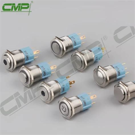 CMP Mm Stainless Steel LED Power Indicator Push Button Switch Power Indicator Push Button