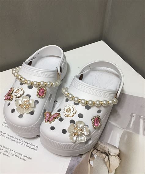 진주체인 지비츠 10p 세트 신발꾸미기 장식 파츠세트 에이블리