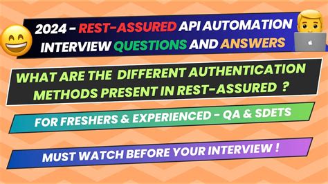5what Are The Different Authentication Methods Present In Rest Assured Sdet Interview