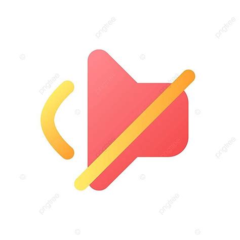 Icon For Muting Sound With A Flat Gradient Color And Pixelperfect