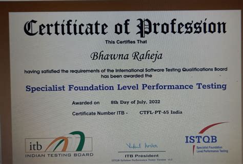 Bhawna Raheja On Linkedin Certificateofcompletion Performancetesting