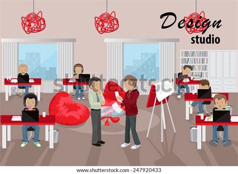 Graphic Design Classroom Vector Illustration Graphic Stock Vector