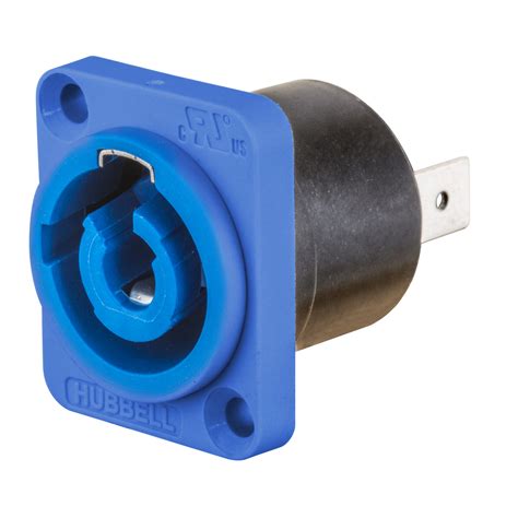 Locking Devices Twist Lock® Insul Lock™ Connectors 25 Amp Panel Mount Blue Hblpmibl Hubbell