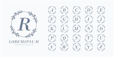 Premium Vector Monogram Alphabet Wedding Initial Hand Drawn