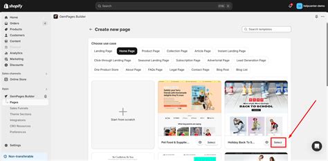 create a new homepage help center