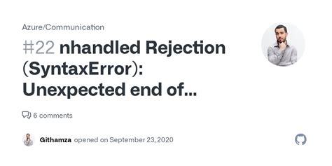 Nhandled Rejection Syntaxerror Unexpected End Of Json Input After Selecting Avatar And Name