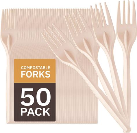 Greenworks 50 Count Bamboo Forks 67 Inch Large Size